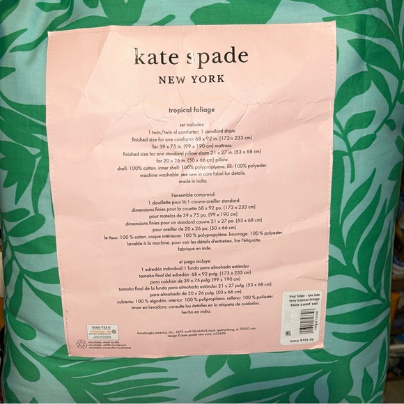 kate spade | Bedding | Kate Spade New York Low Tide Tropical Foliage ...